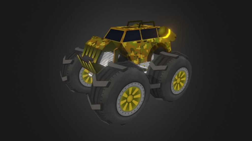 LowPoly Monster Car - 3D model by ritu537 [c5d96fd] - Sketchfab