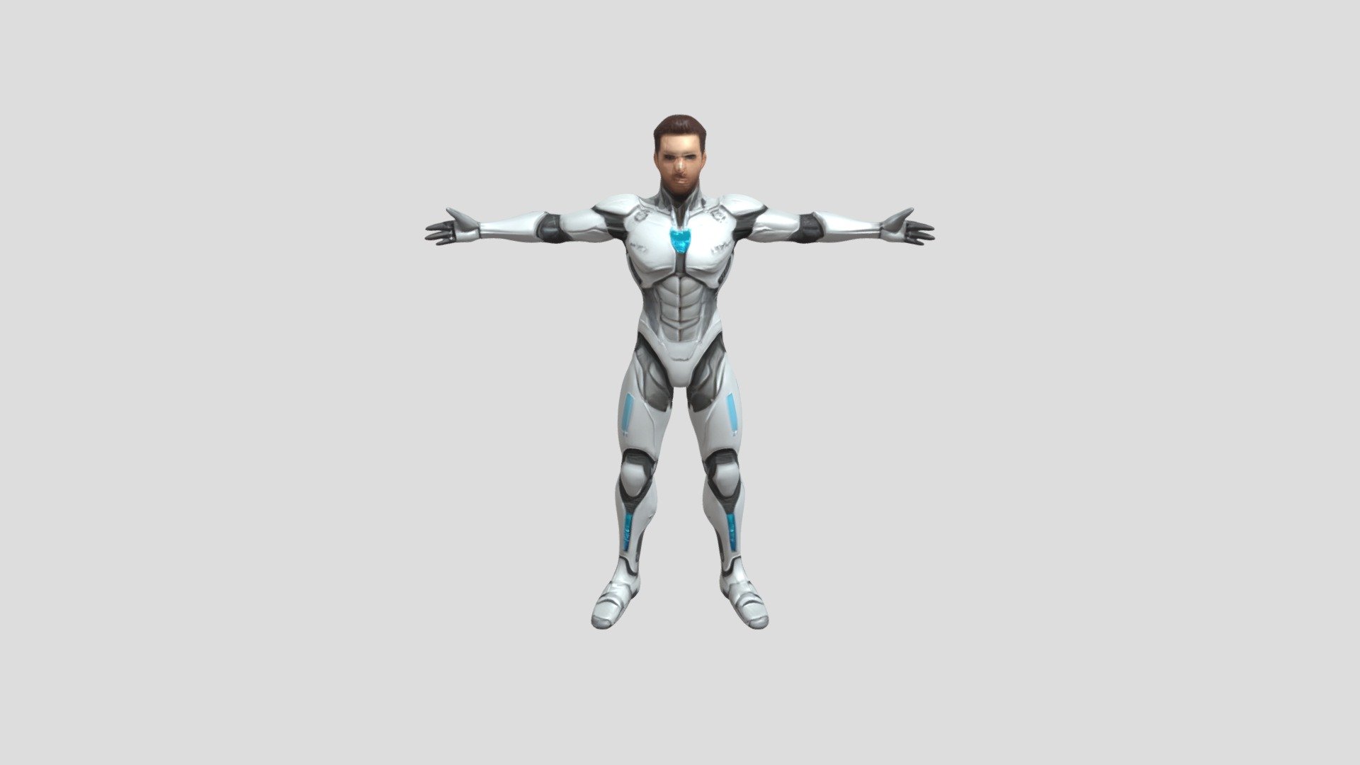 man in futuristic armored suit - 3D model by Deca [c5d96ff] - Sketchfab