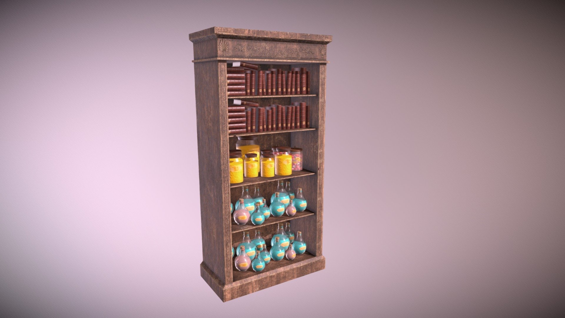 Shelf Of Potions - 3D model by Shawhir [c5da1ca] - Sketchfab