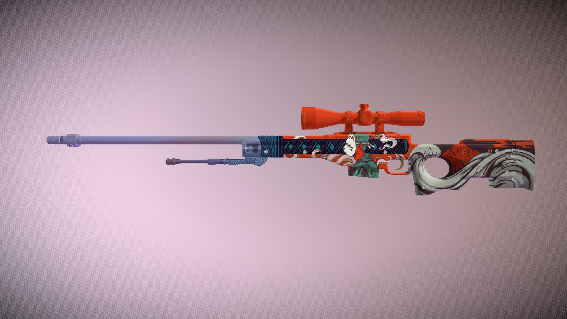 AWP | Сhina Town - 3D model by 3stia [c5dc189] - Sketchfab