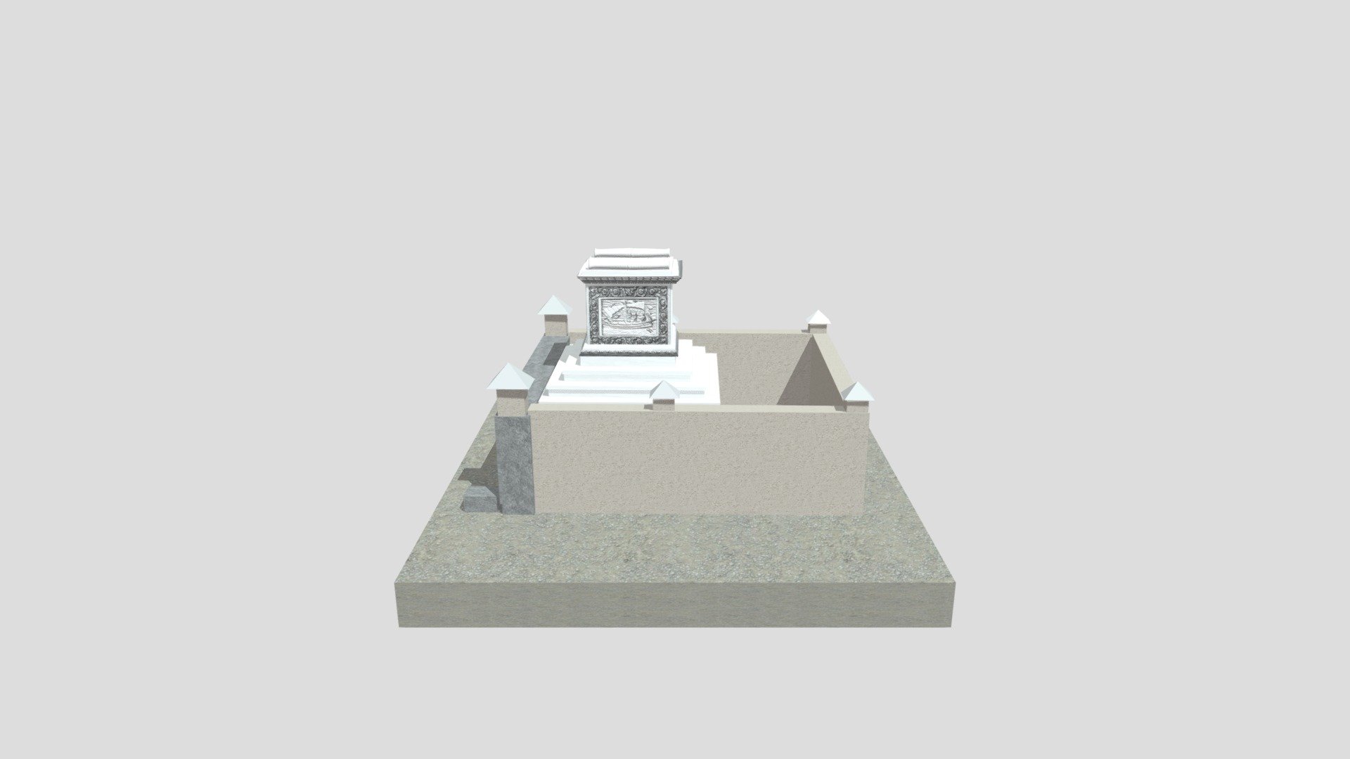 Tomb of Naevoleia Tyche and C. Munatius Faustus - 3D model by ...