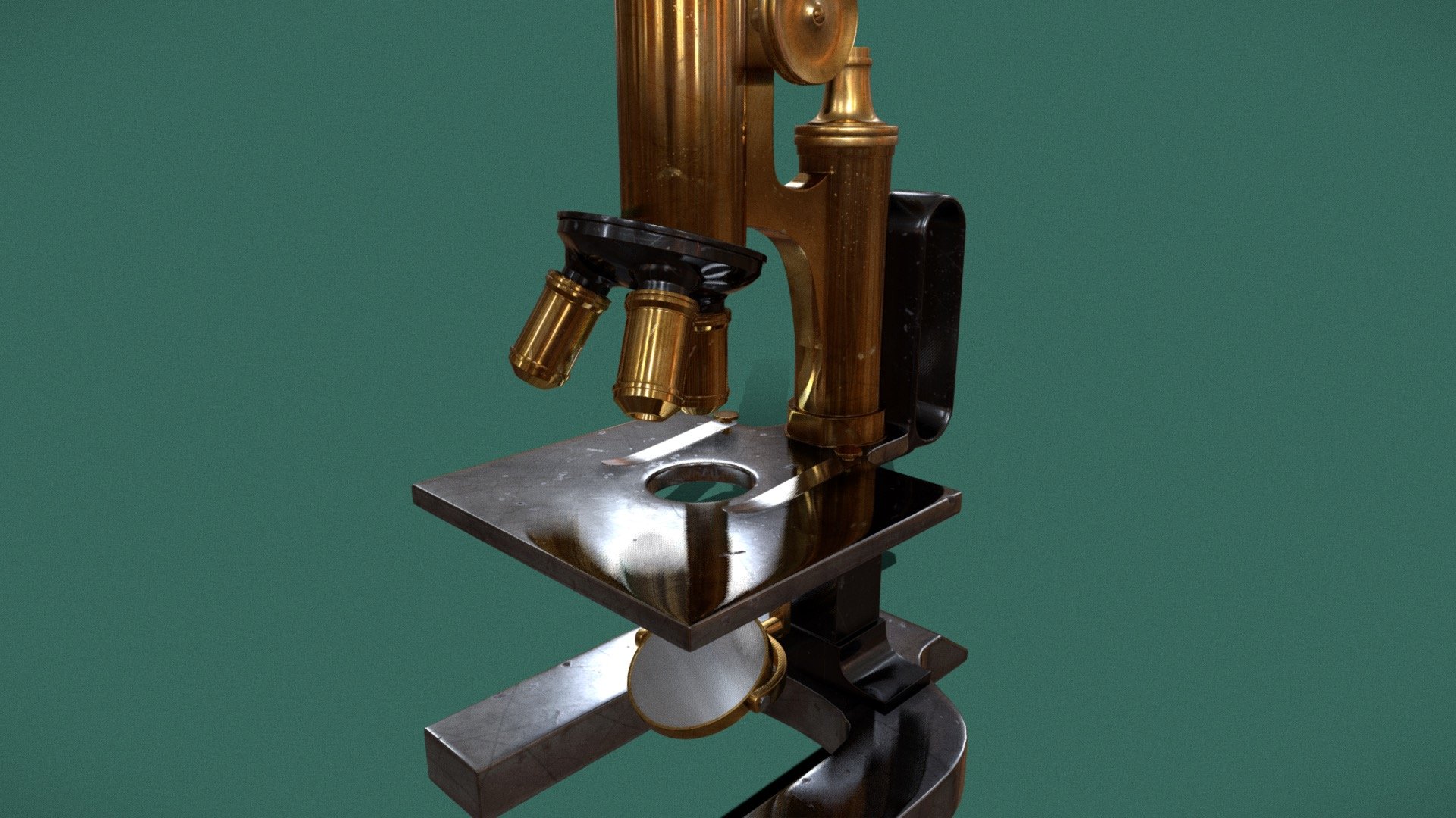 Vintage Microscope - Download Free 3D model by McNaught Design ...
