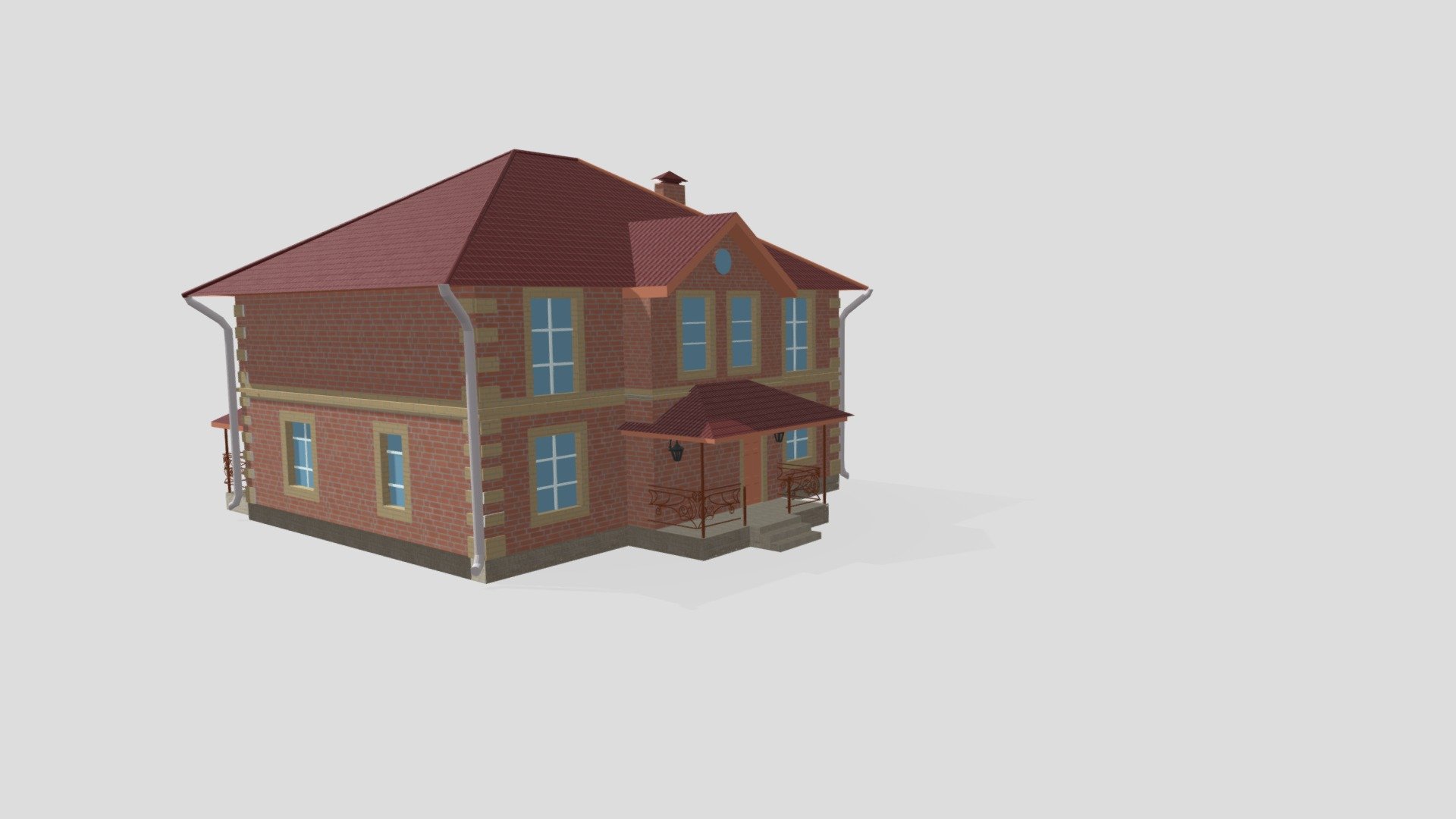 Brick house - Download Free 3D model by densul2010 [c5e0584] - Sketchfab