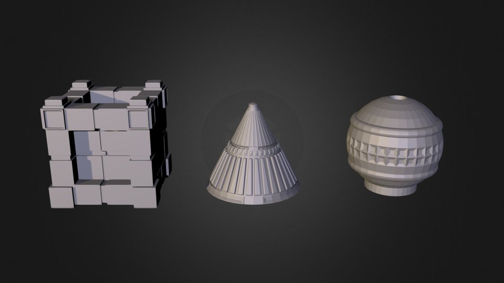 Primitive Mesh Models - 3D model by AshEnvArt [c5e2baf] - Sketchfab