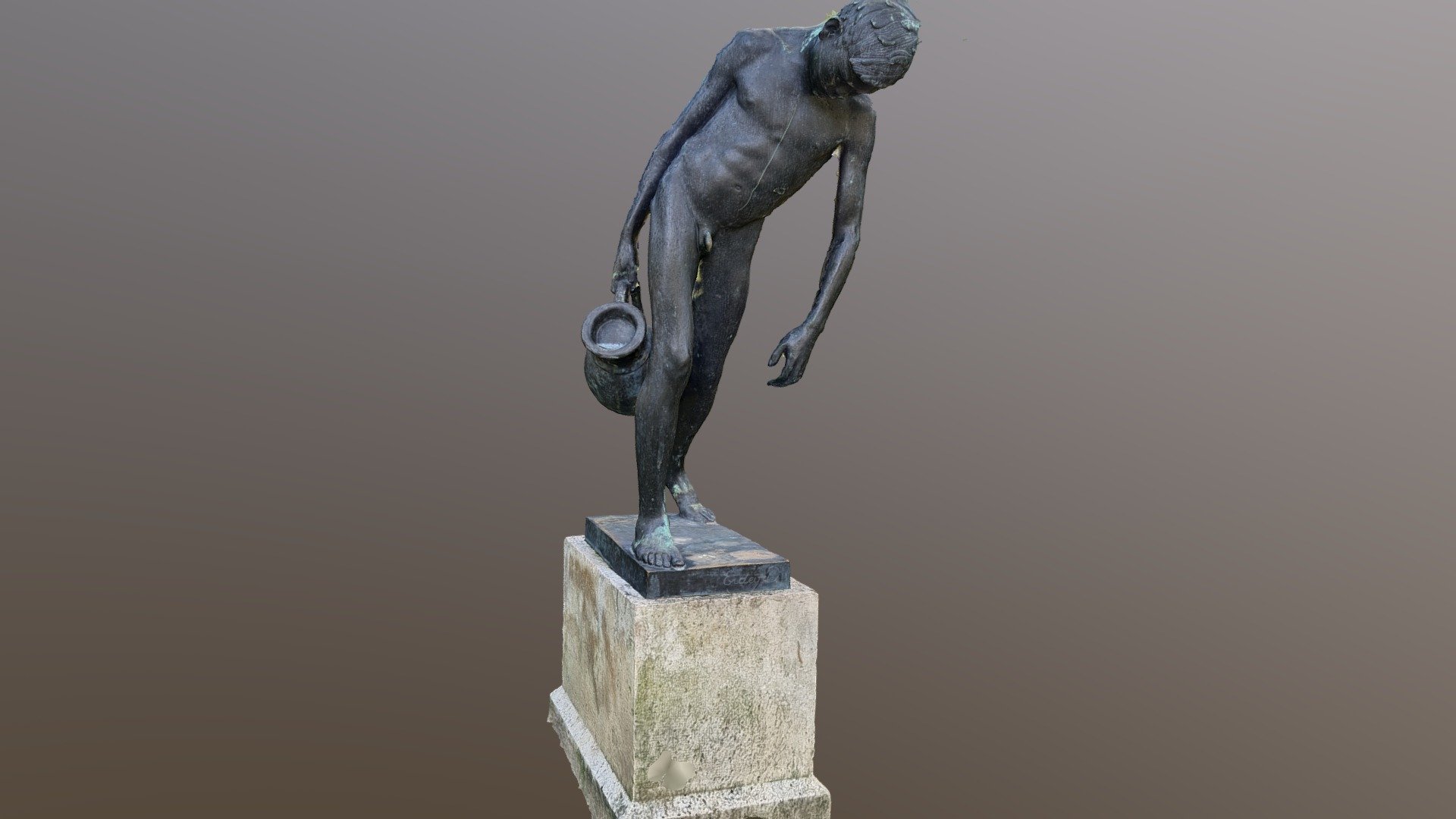 Water Carrier Boy bronze memorial statue - Download Free 3D model by ...