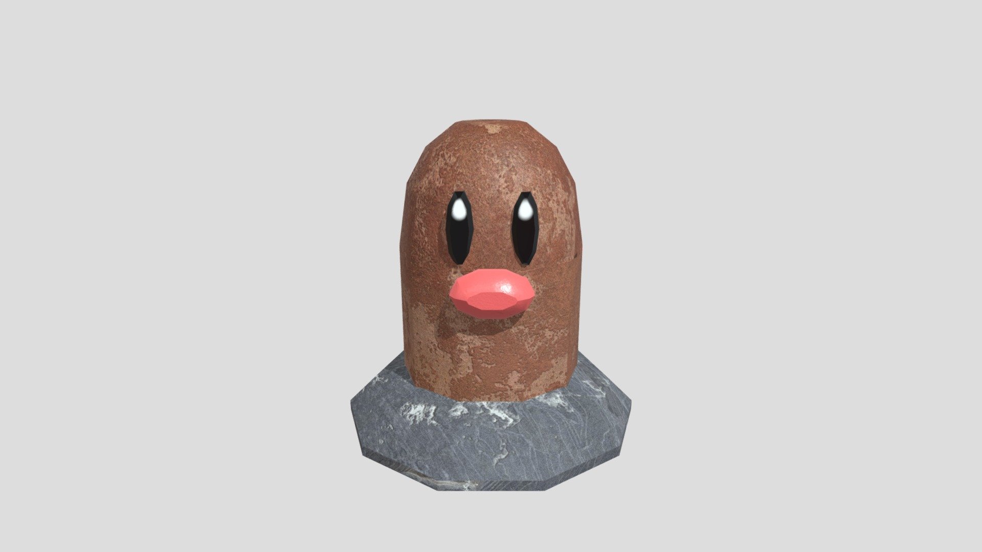 diglett - 3D model by benjrawlings [c5e66b2] - Sketchfab