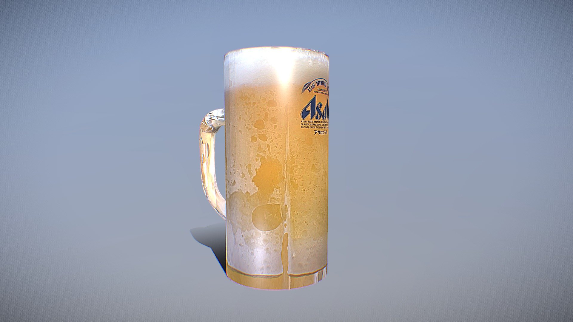 Draft Asahi Beer Glass (Lowpoly Remesh) - Download Free 3D model by ...
