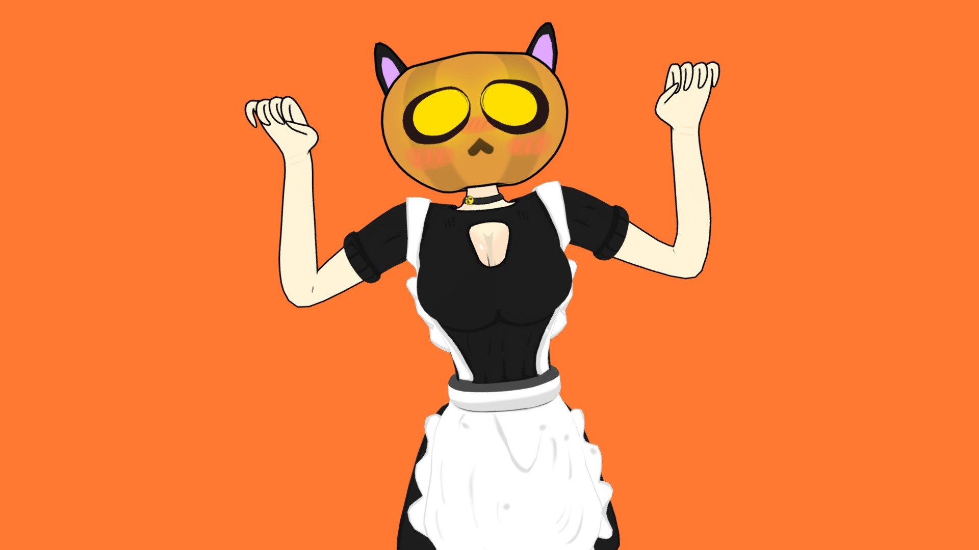 Pumpkin maid girl - 3D model by Hroomka (@Hroomka_3Dartist) [c5e6ddb] - Sketchfab