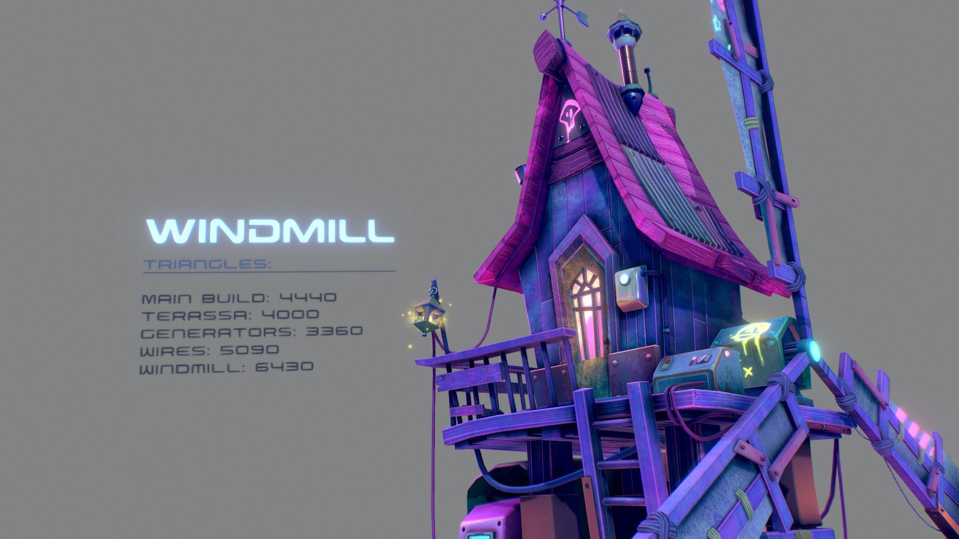 Stylized Windmill - 3D model by AnnaBelle Fibonacci ...