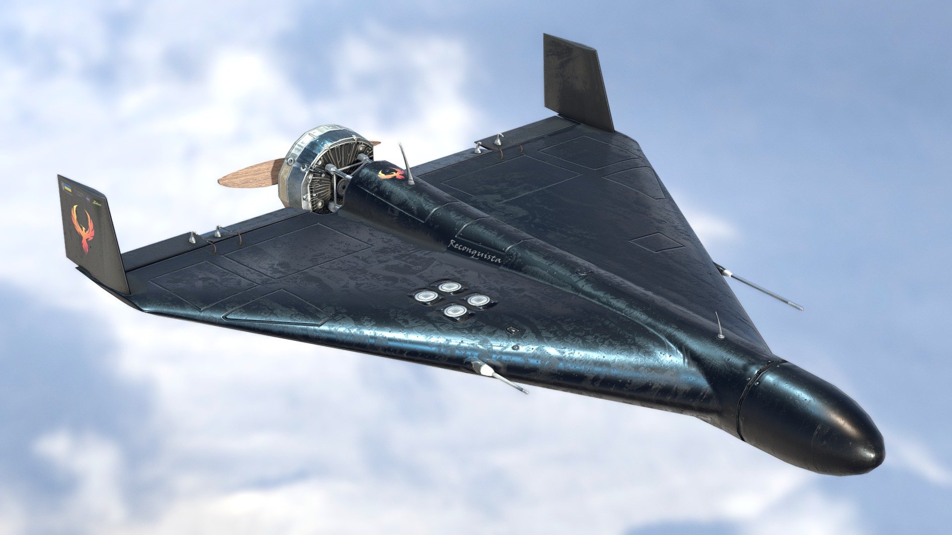 Shahed-131 special edition (black 1) - 3D model by Orpind (@leondp) [c5efd74] - Sketchfab