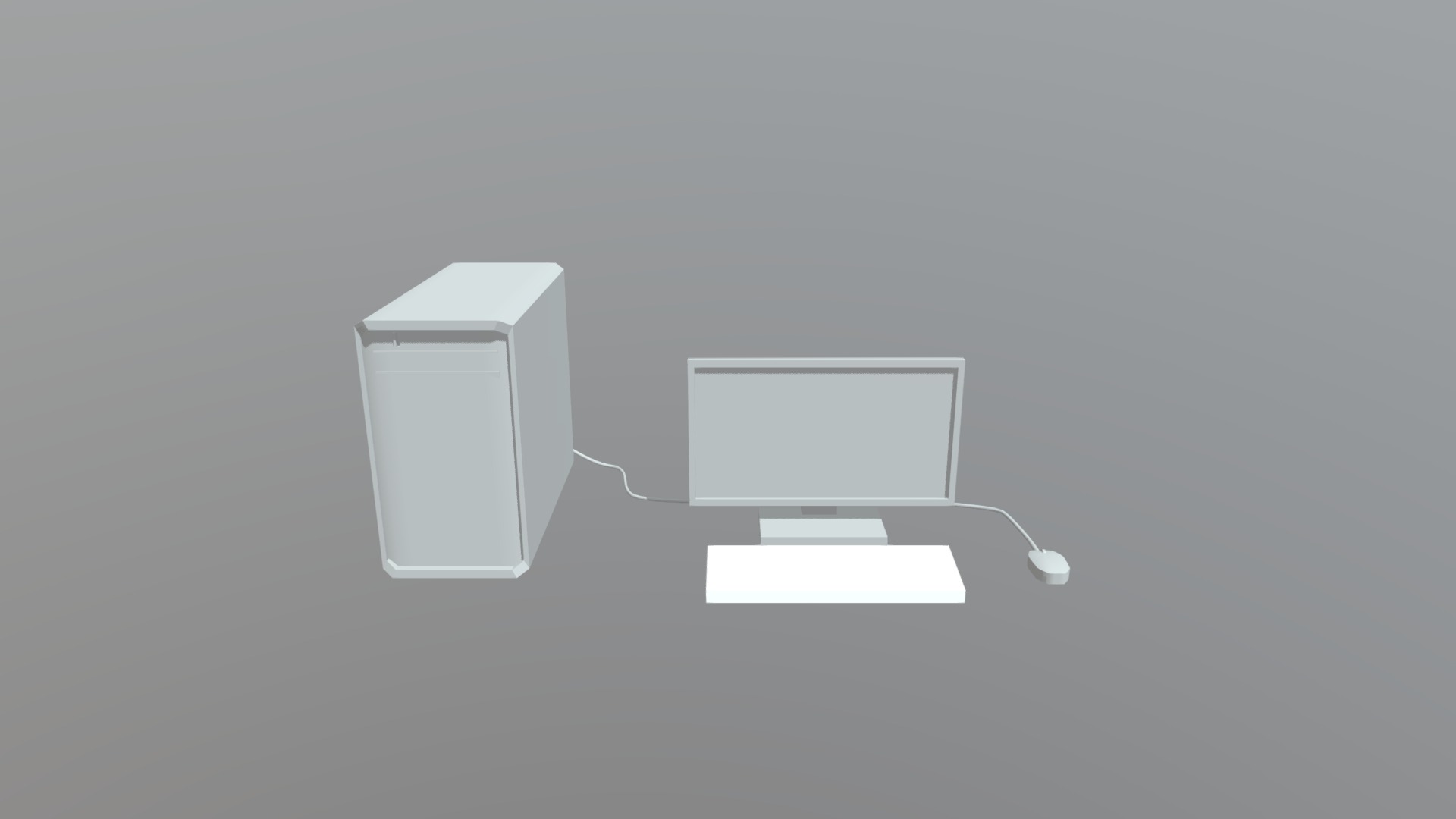 Computer with monitor - 3D model by alexalsinailla [c5f5249] - Sketchfab