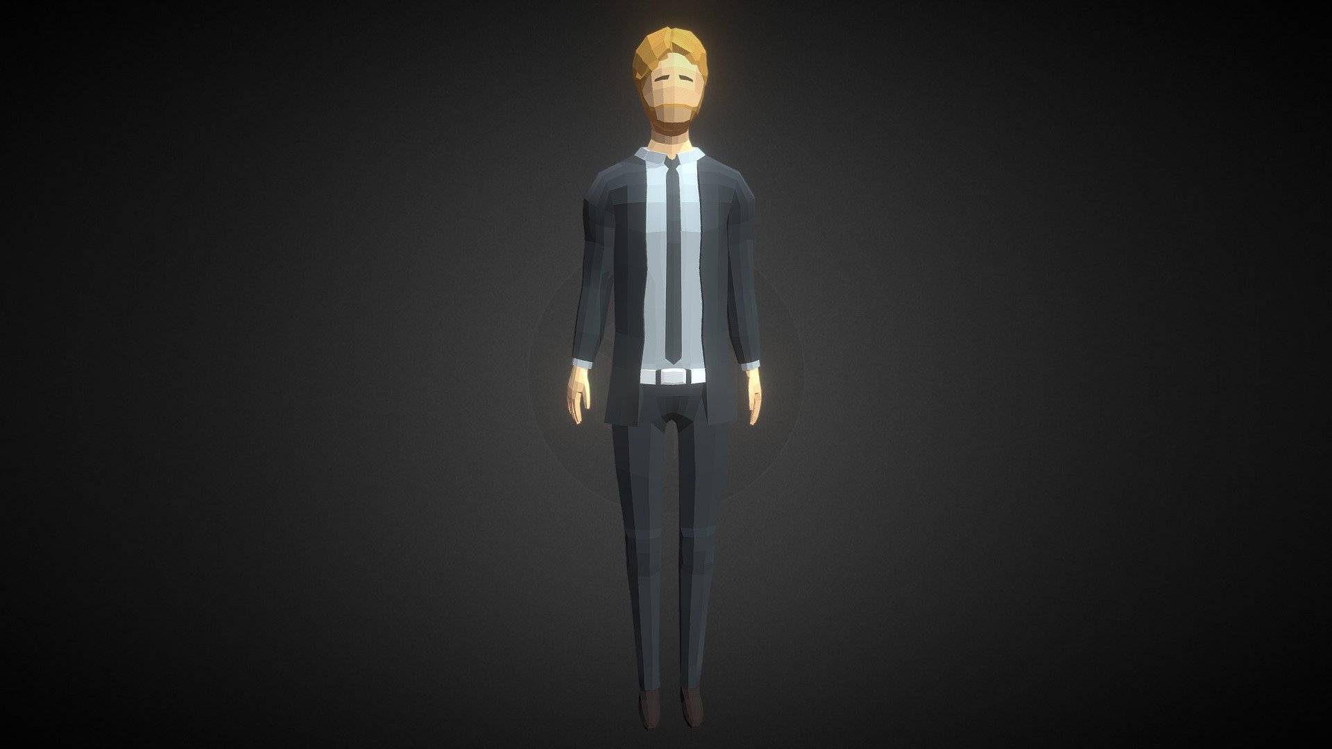 Low-poly Man Formal - 3D model by Razvan Savescu (@razvansavescu ...