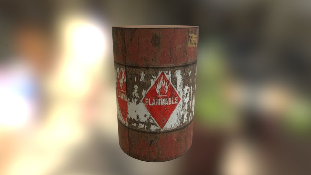 Flammable Barrel - 3D model by NintendoPlayerSega [c5f6636] - Sketchfab