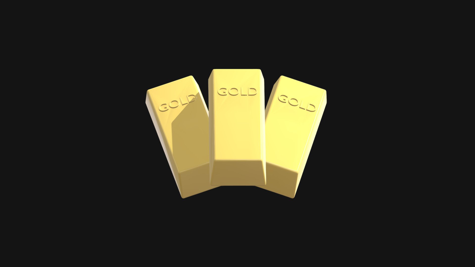 Gold Bar Icon - Buy Royalty Free 3D model by arc.jabbar (@arc_jabbar ...