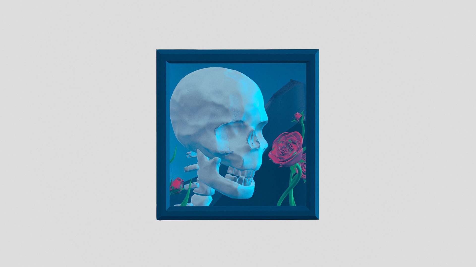 Minecraft Fanart: Skull and Roses - 3D model by erin! (@arokma ...
