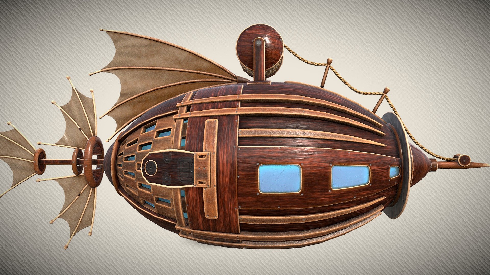 Airship PBR low-poly game ready - Buy Royalty Free 3D model by ...