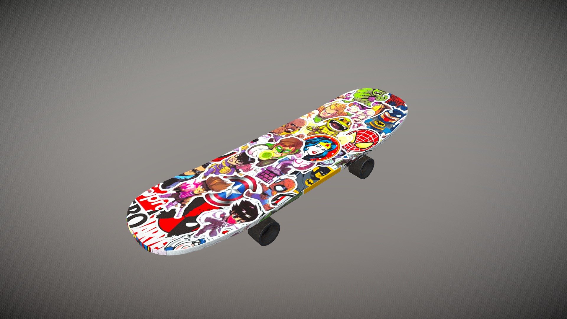 Skate Board. - Download Free 3D model by tri_dimensions_ [c5fef6e ...