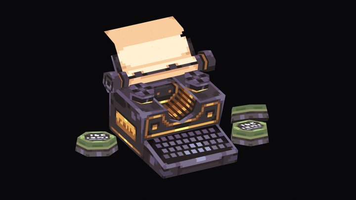 Typewriter 3D models - Sketchfab