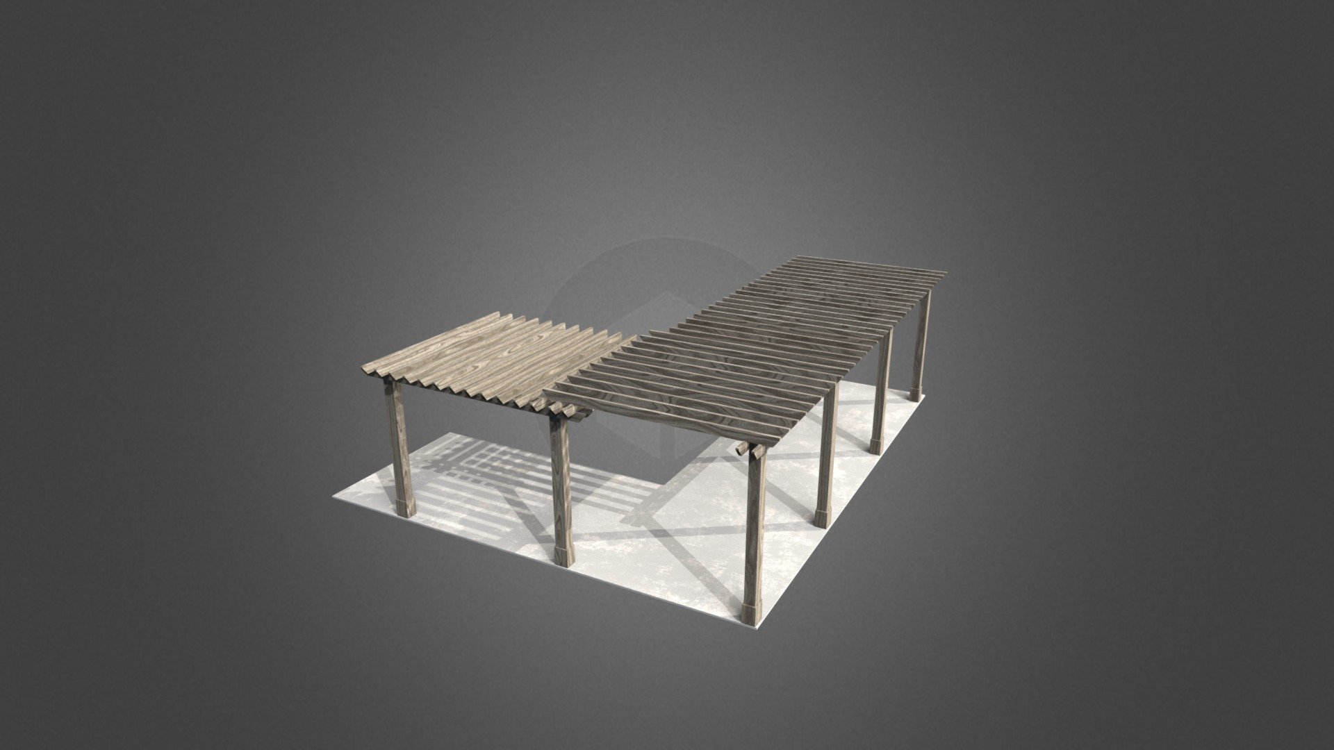 Pergola Render - 3D model by gingirrocks [c602058] - Sketchfab