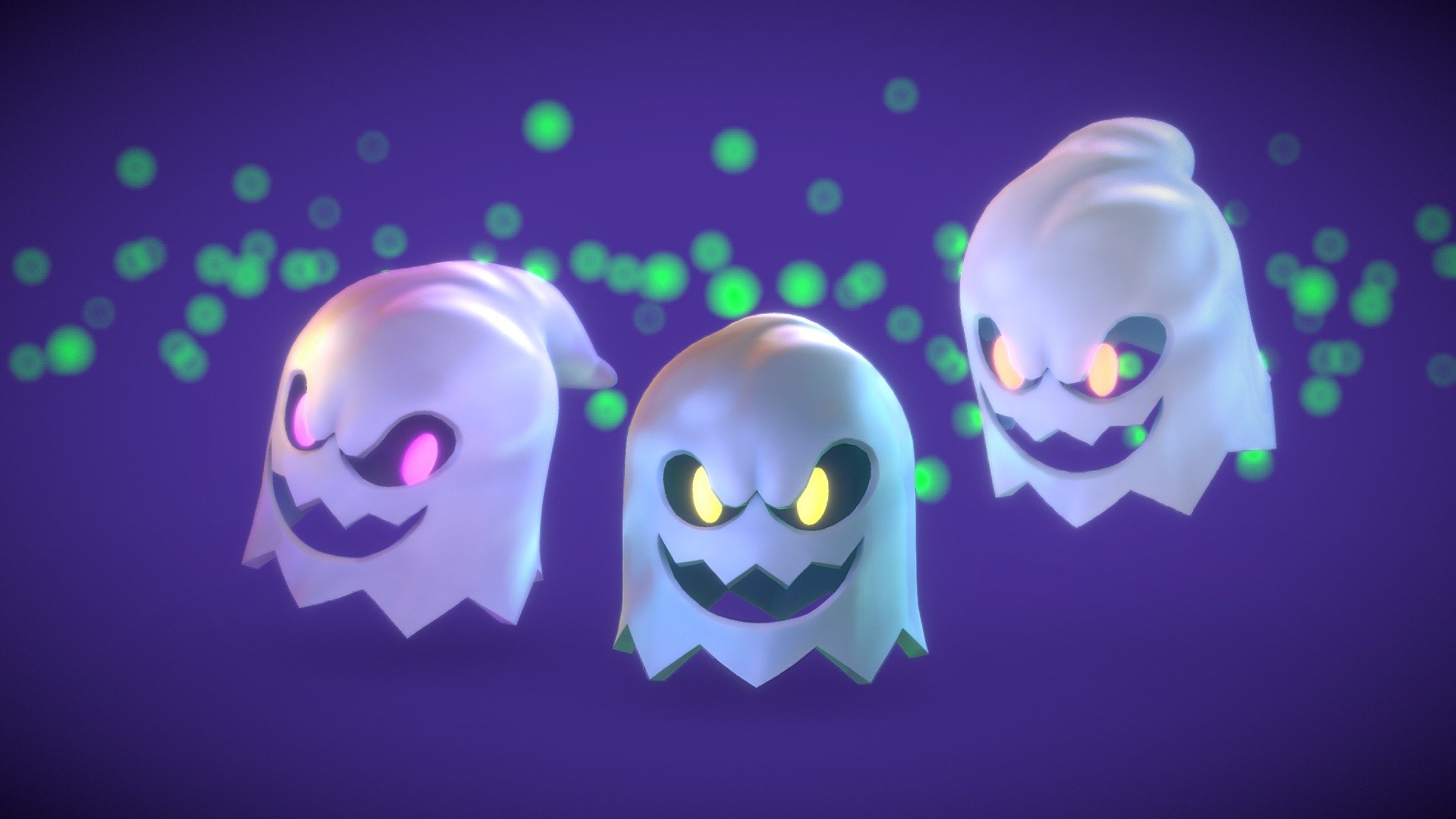 spooky ghosts 👻 - Buy Royalty Free 3D model by Stylized Box (@Stylized ...