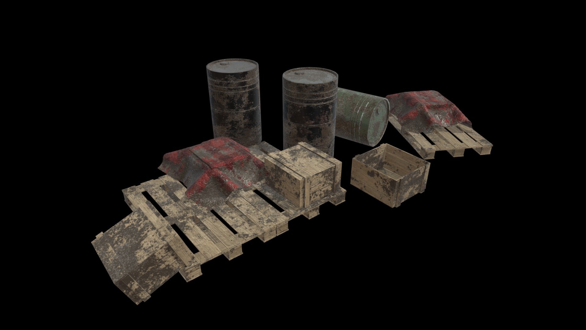 Asset Pack Boxes and Barrels - Buy Royalty Free 3D model by BANDANNA ...