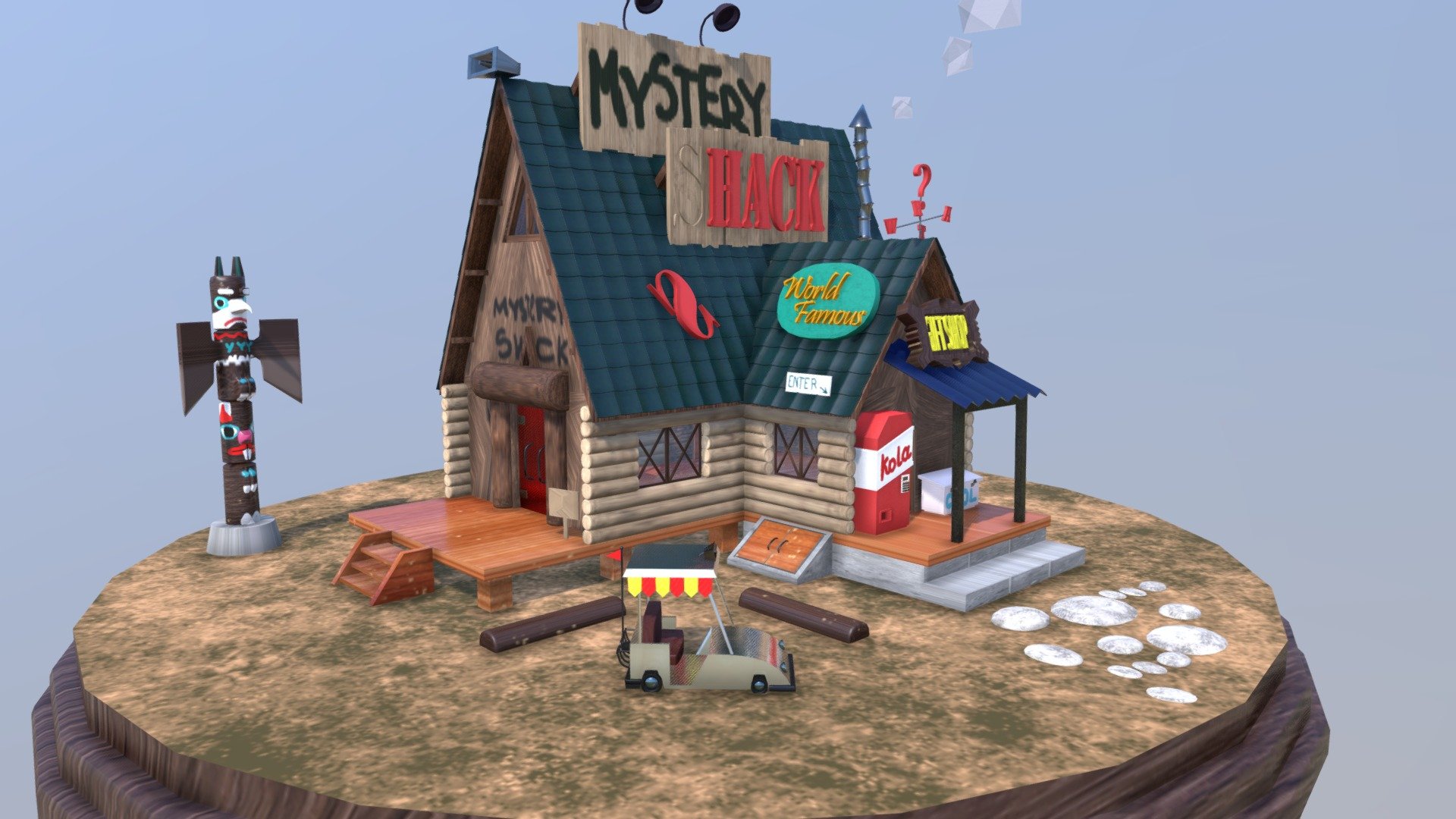 Mystery Shack Final Model (from "Gravity Falls") - 3D model by Adlet7 ...