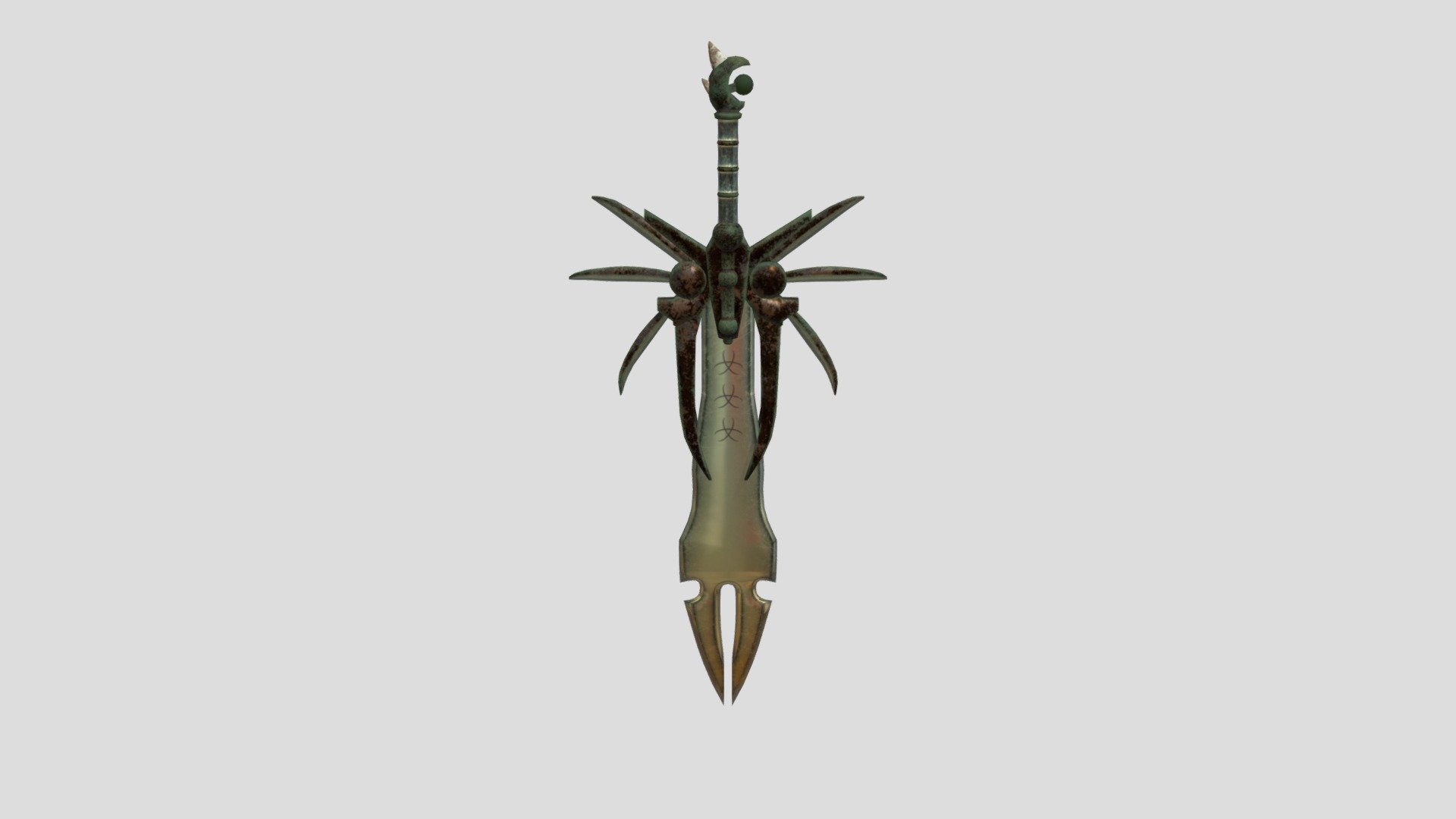 Toxic Rusted Spikey Sword - 3D model by shaharstern [c60d8f1] - Sketchfab