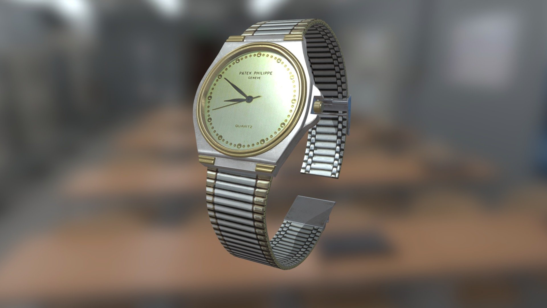 An old QUARTZ Watch - 3D model by rz [c60edd7] - Sketchfab