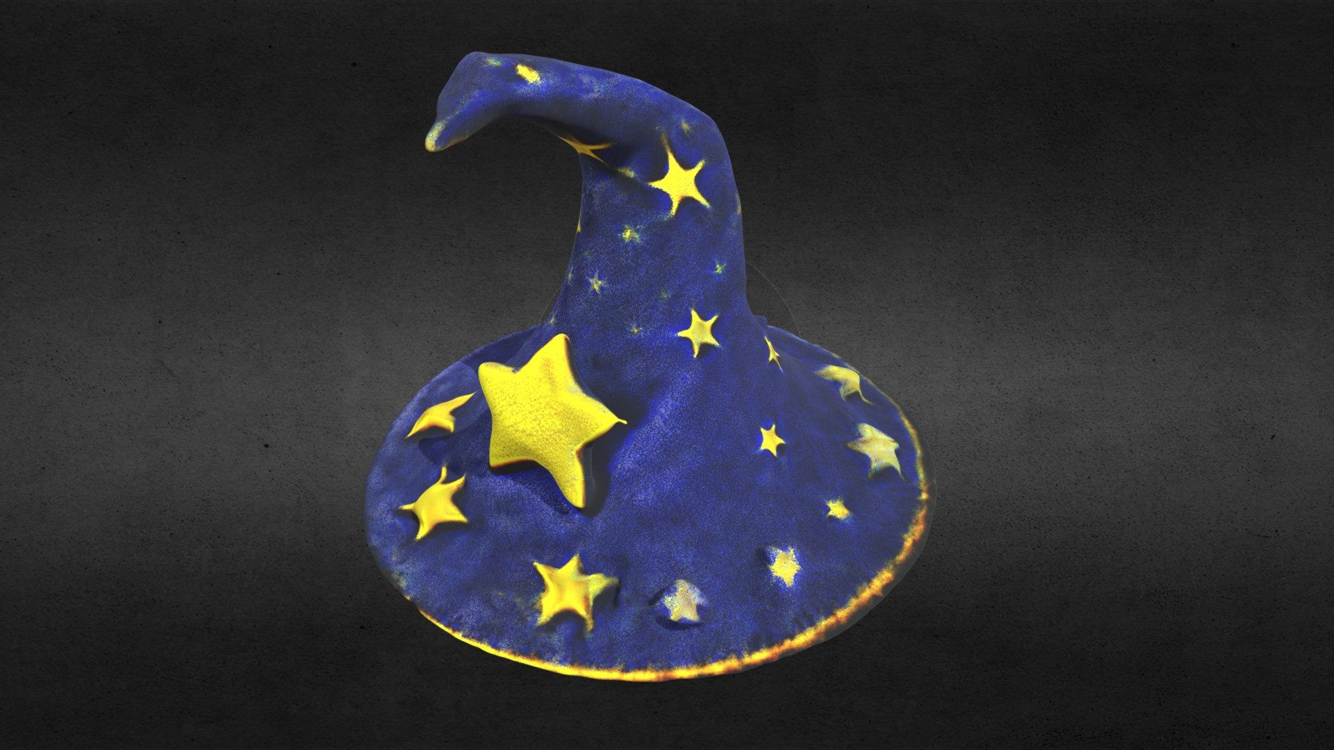 Magic Hat With A Moon And Stars - Buy Royalty Free 3D model by GAM3D ...