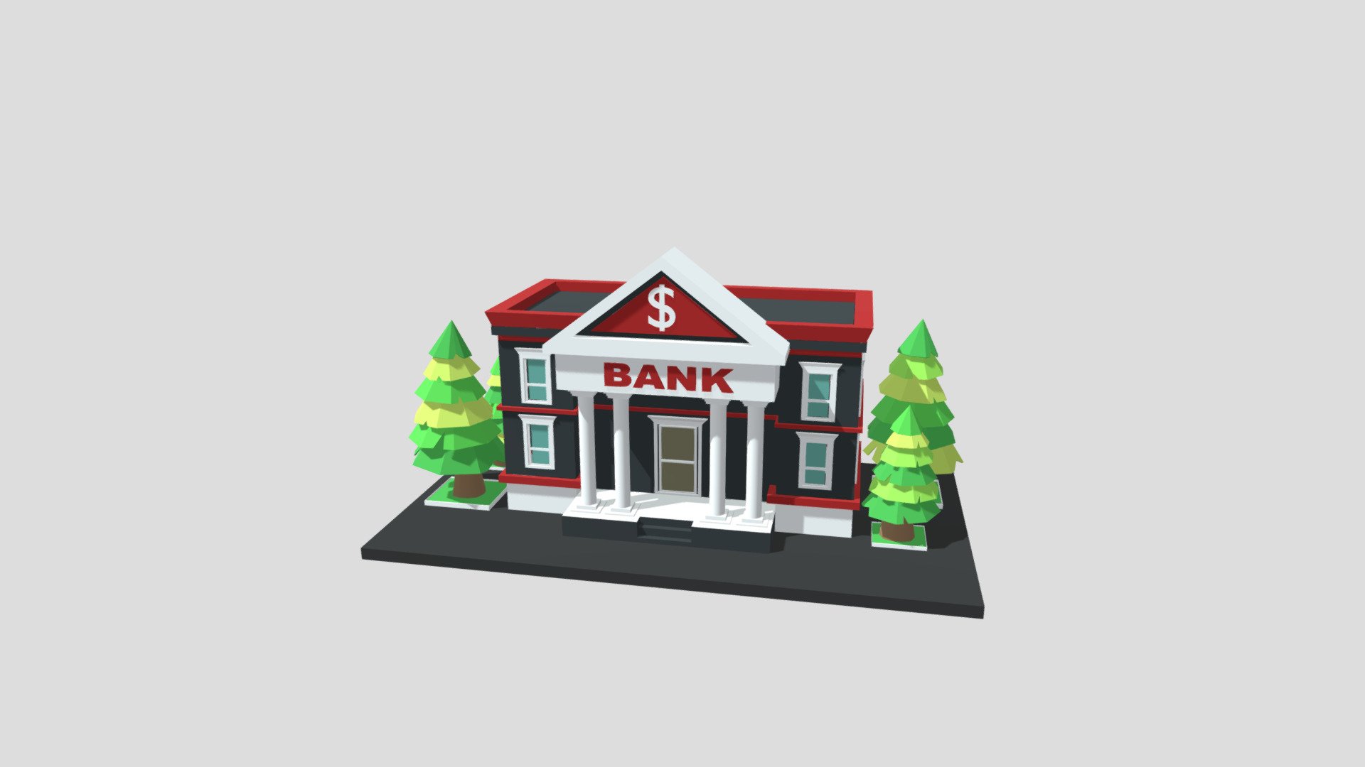 cartoon bank 01 - Buy Royalty Free 3D model by jonocrescent1 [c61bc70 ...