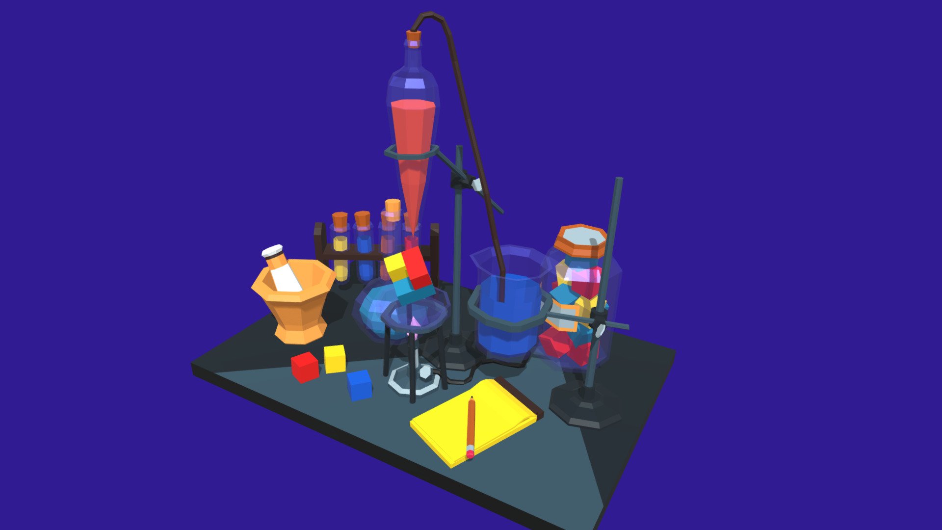 Blocks Lab Equipment - Download Free 3D model by djcarson [c61fc61 ...