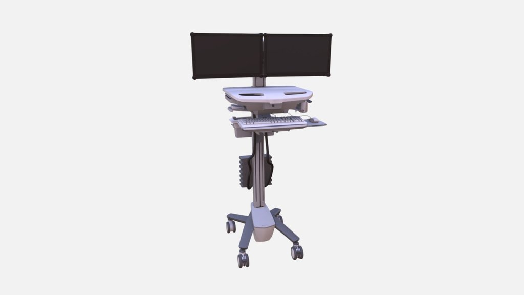 Emergency medical cart with two monitors - 3D model by - (@imotion ...