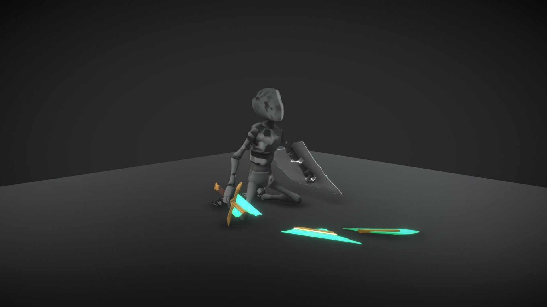 Sword and Shield pose 2 - 3D model by HarveyClarke [c62b895] - Sketchfab