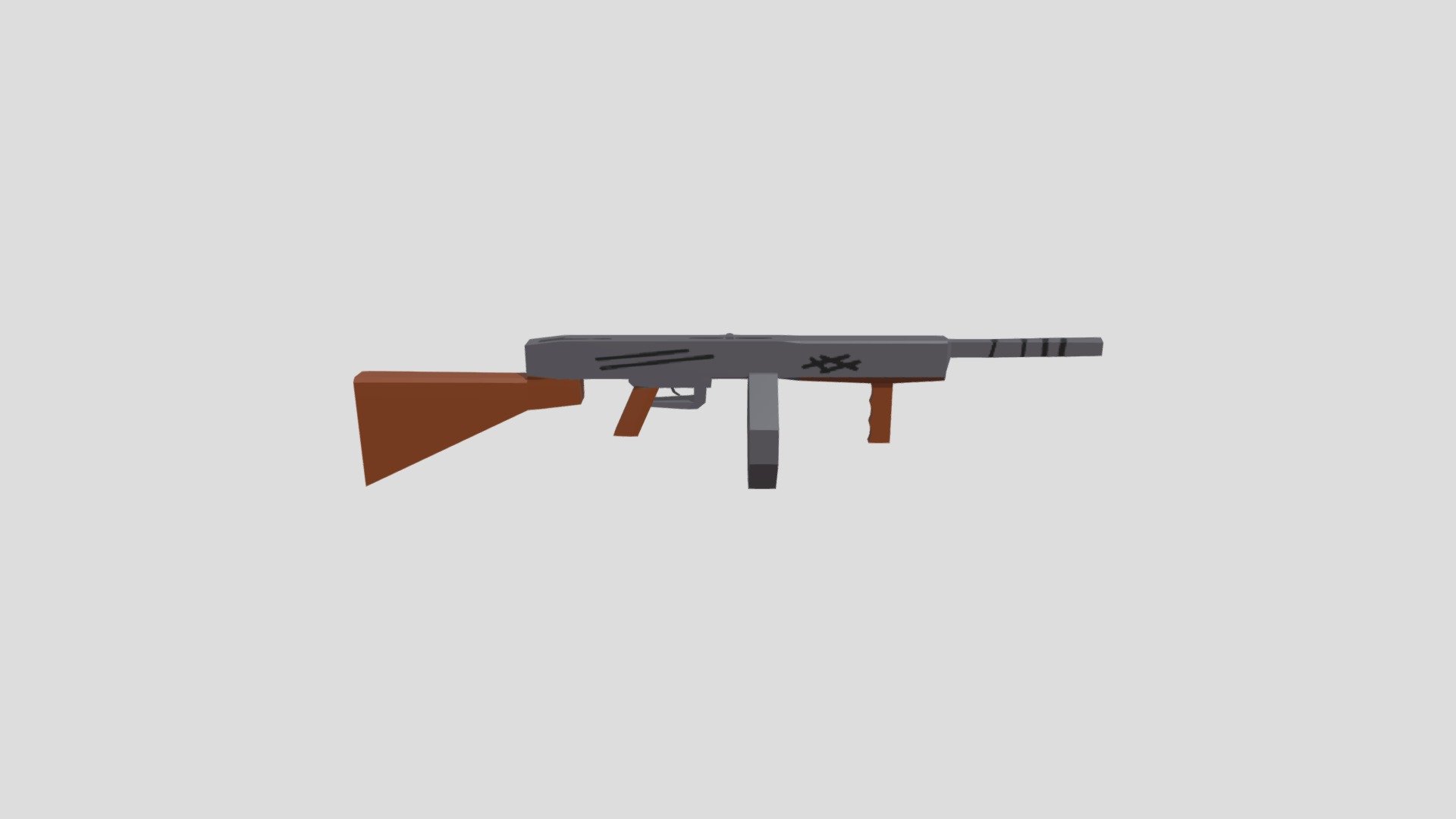 PSX Style Tommy Gun From "Job Well Done" - 3D model by bigctheman345 ...