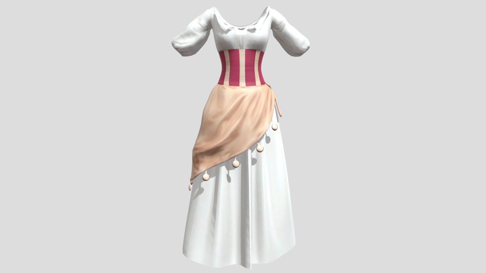 Princess Esmeralda White Clothes - Download Free 3D model by Princess ...