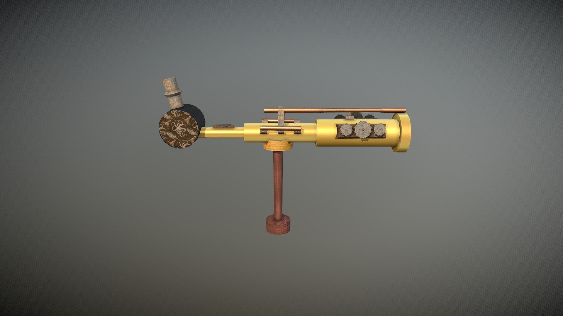 Steampunk Telescope - 3D model by jackm9301 [c64070f] - Sketchfab