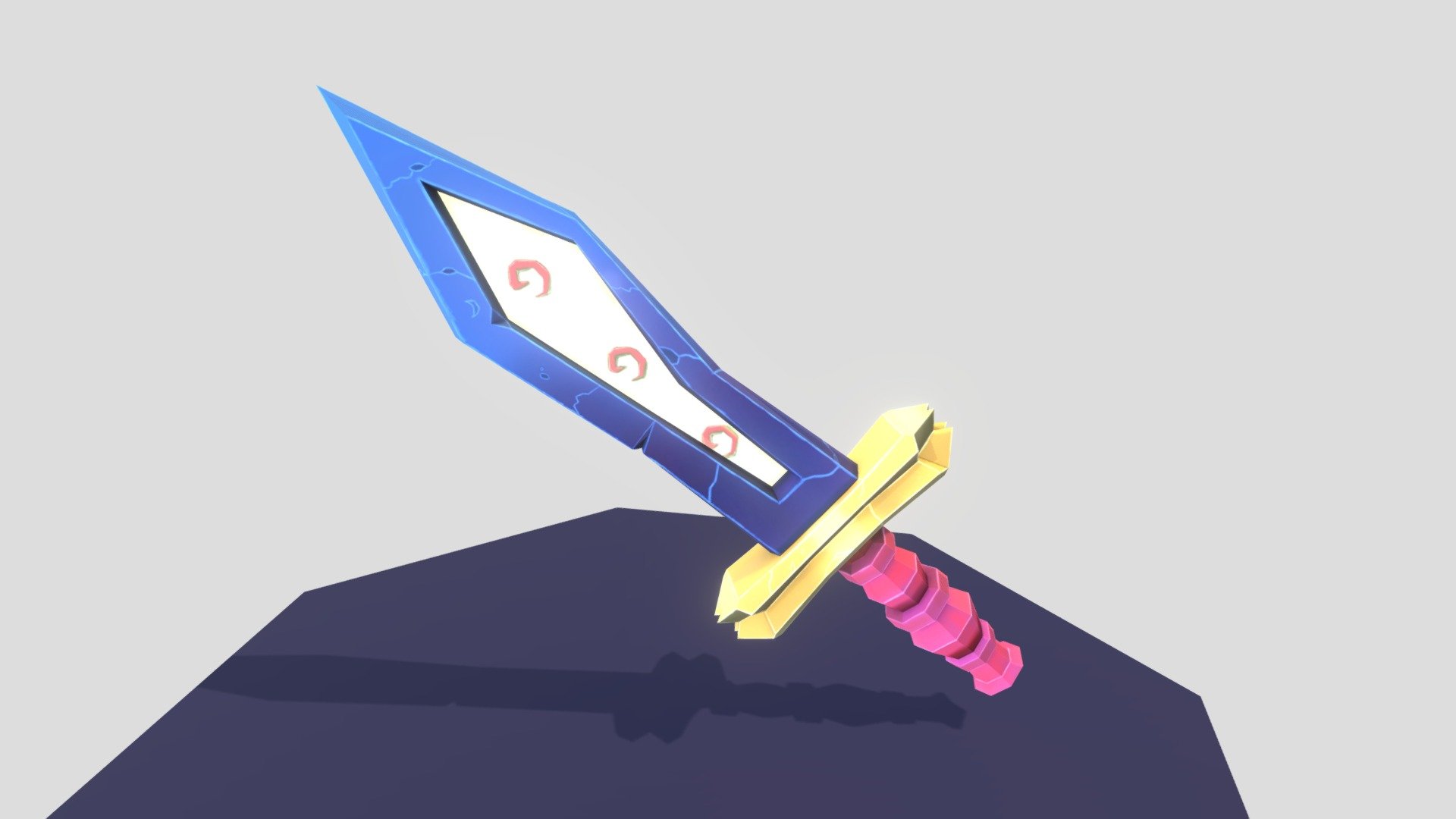 Sword 3d Modeled and Painted in Blender 2.8 - Download Free 3D model by ...