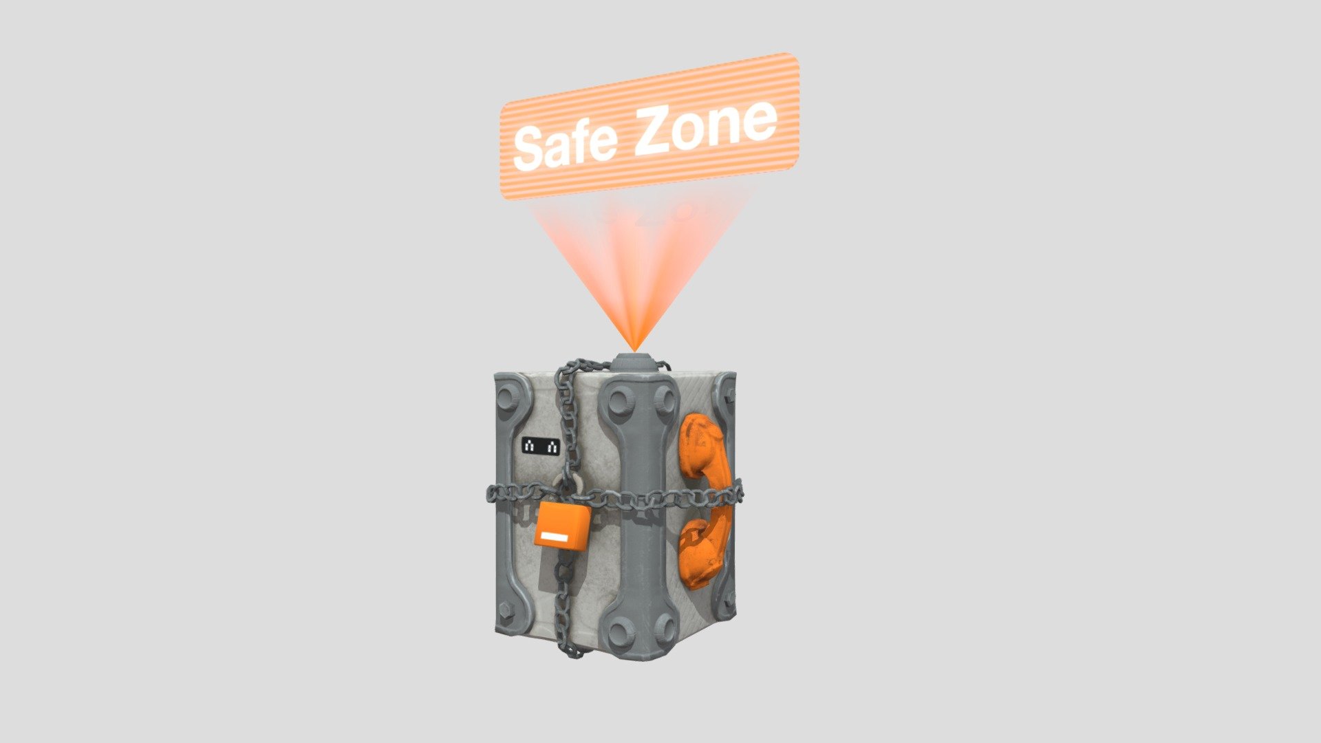 Orange Safe Zone [Digital Jail] Phone - Download Free 3D model by ...