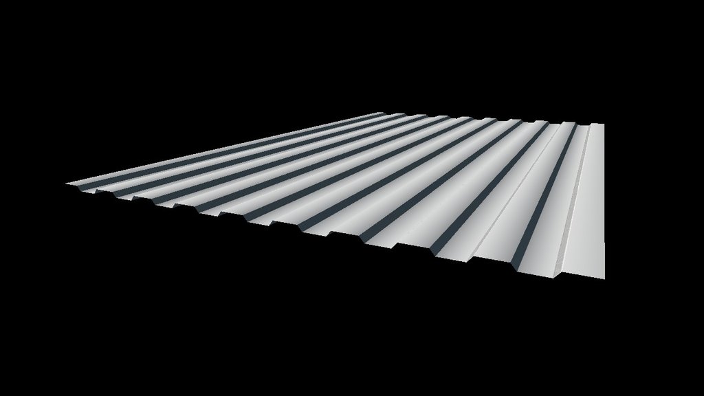 Профлист С8 оцинкованный - 3D model by osi55.ru (@osi55) [c64a302 ...