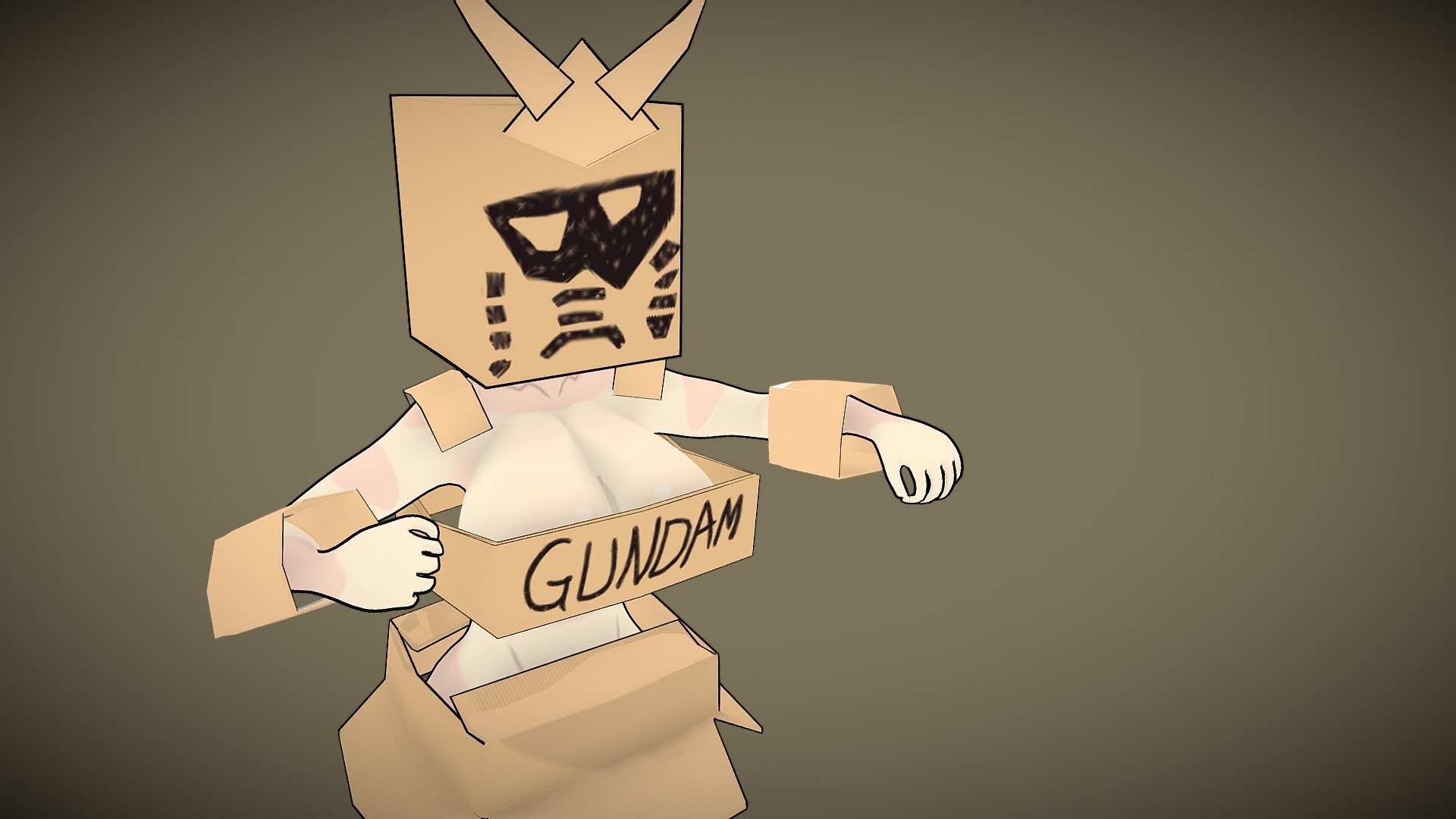 cardboard cosplay on gundam - 3D model by 🎃Hroomka🎃 (@Hroomka_3Dartist ...