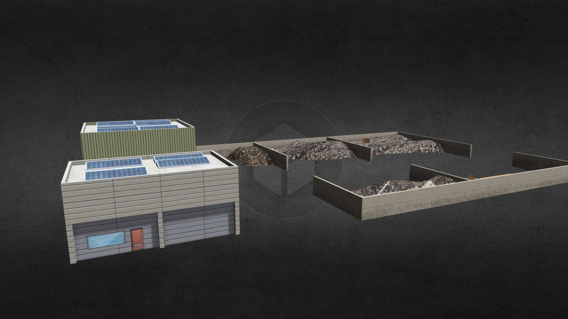 Modular Recycling Center - Ferrous metal MRF - 3D model by Avanya ...