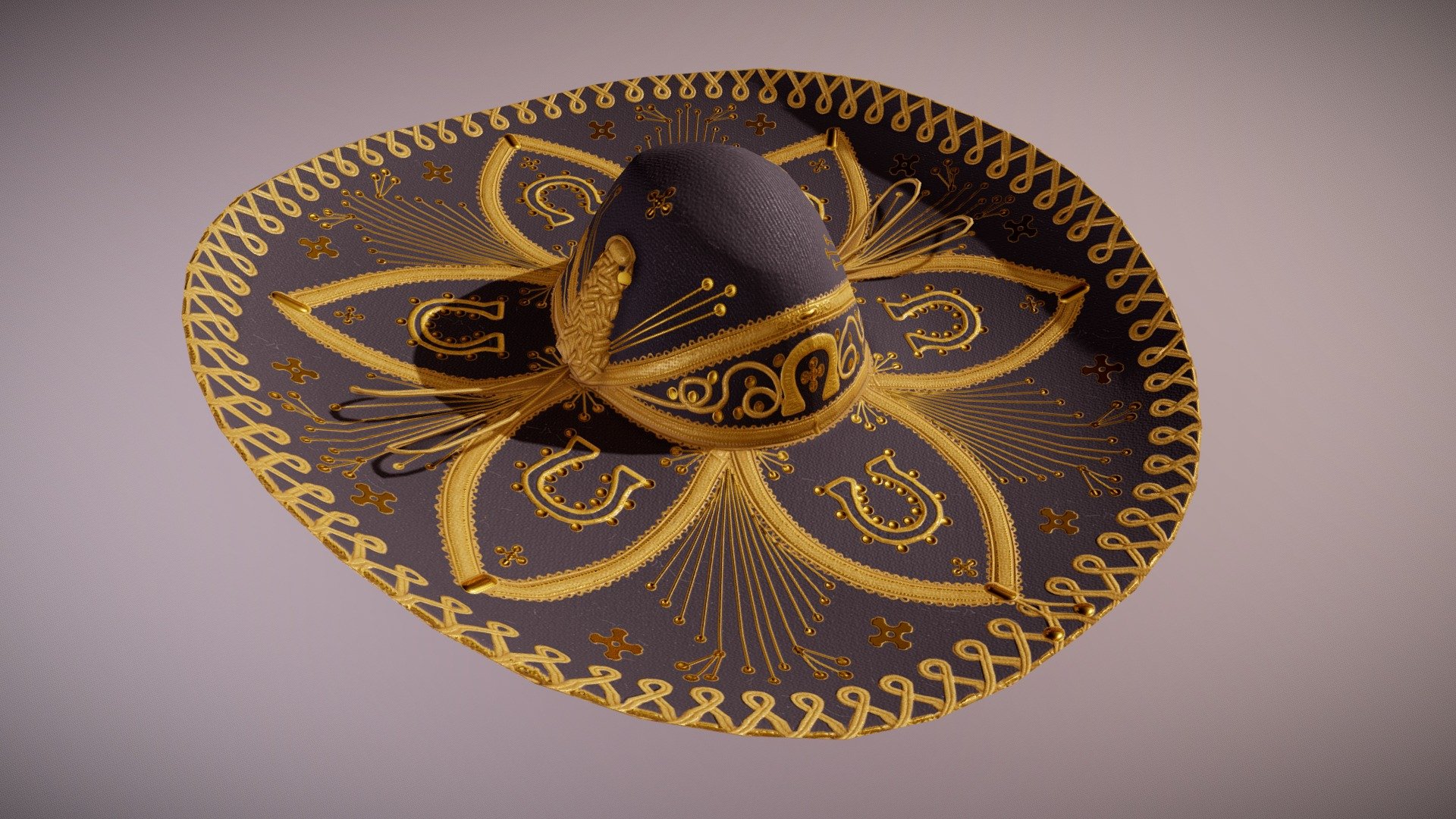 HAT - Mariachi Hat - PBR Game Ready - Buy Royalty Free 3D model by ...