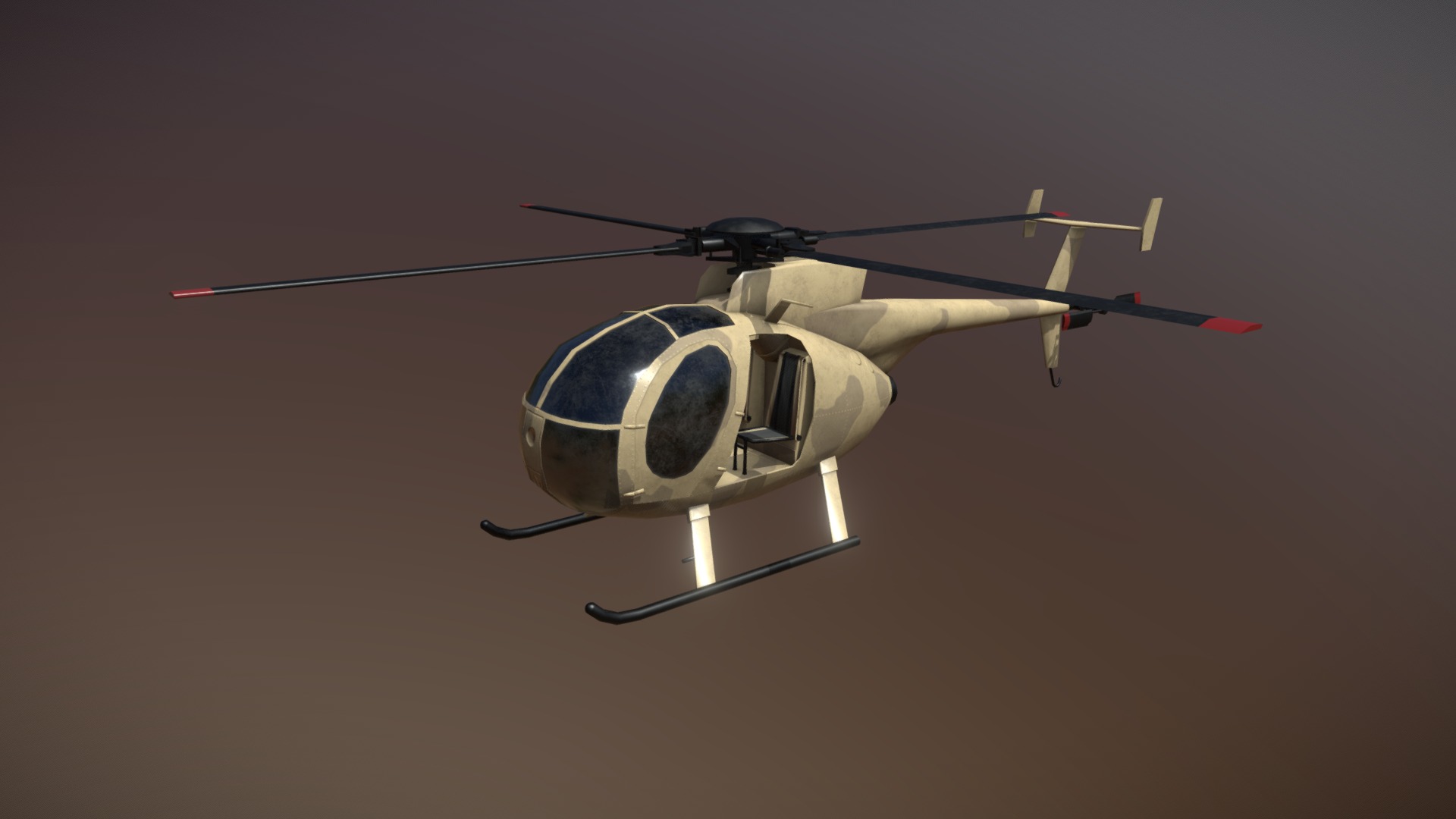 OH-6 helicopter - 3D model by Radim Jelínek (@jelrad) [c6518a4] - Sketchfab