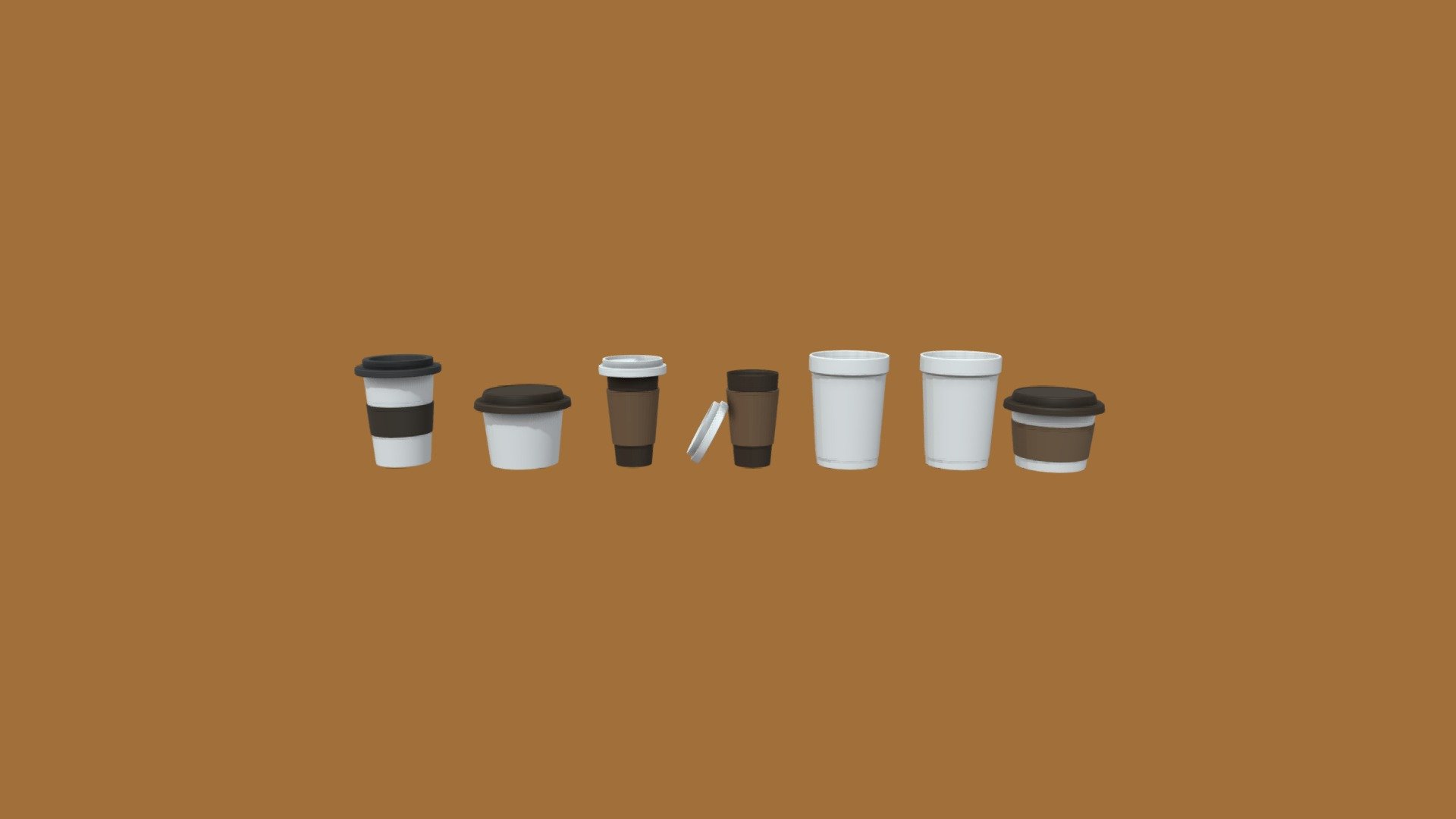 Low Poly Coffee Cups - 3D model by nathebarros [c652b8f] - Sketchfab