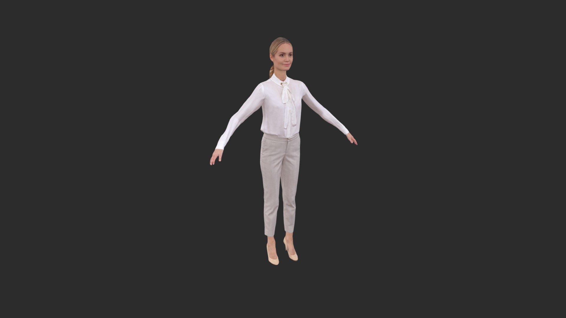 Claudia Rigged 002 - 3D Rigged Business Women - Download Free 3D model ...