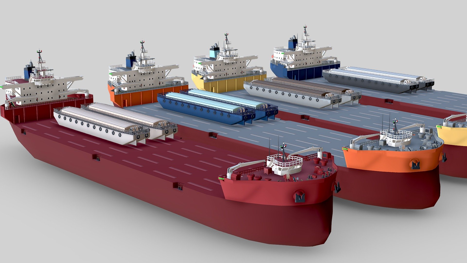 Heavy Lift Vessel lowpoly Low-poly - Buy Royalty Free 3D model by IgYerm (@IgorYerm) [c65be1a ...