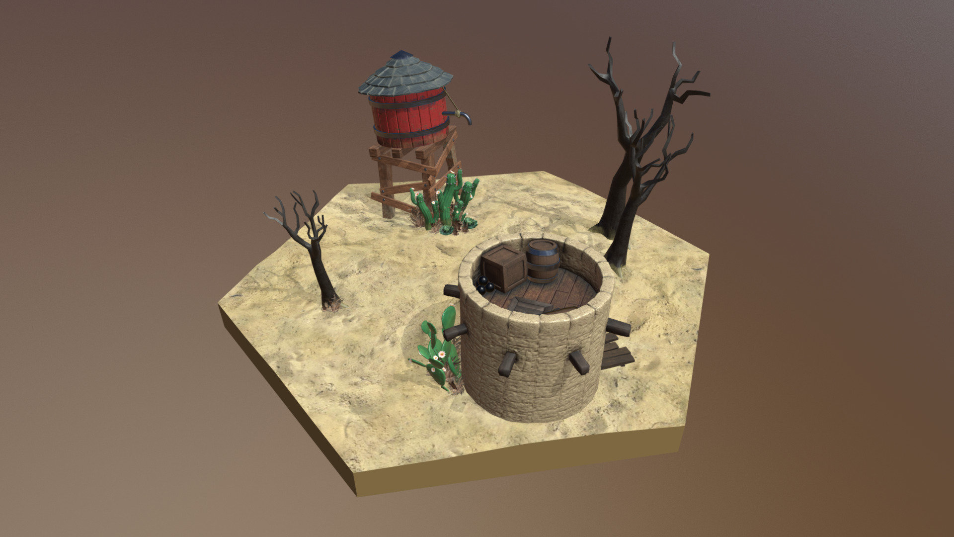 Lowpoly Desert Props - 3D model by hadrienkobylarz [c660cdd] - Sketchfab