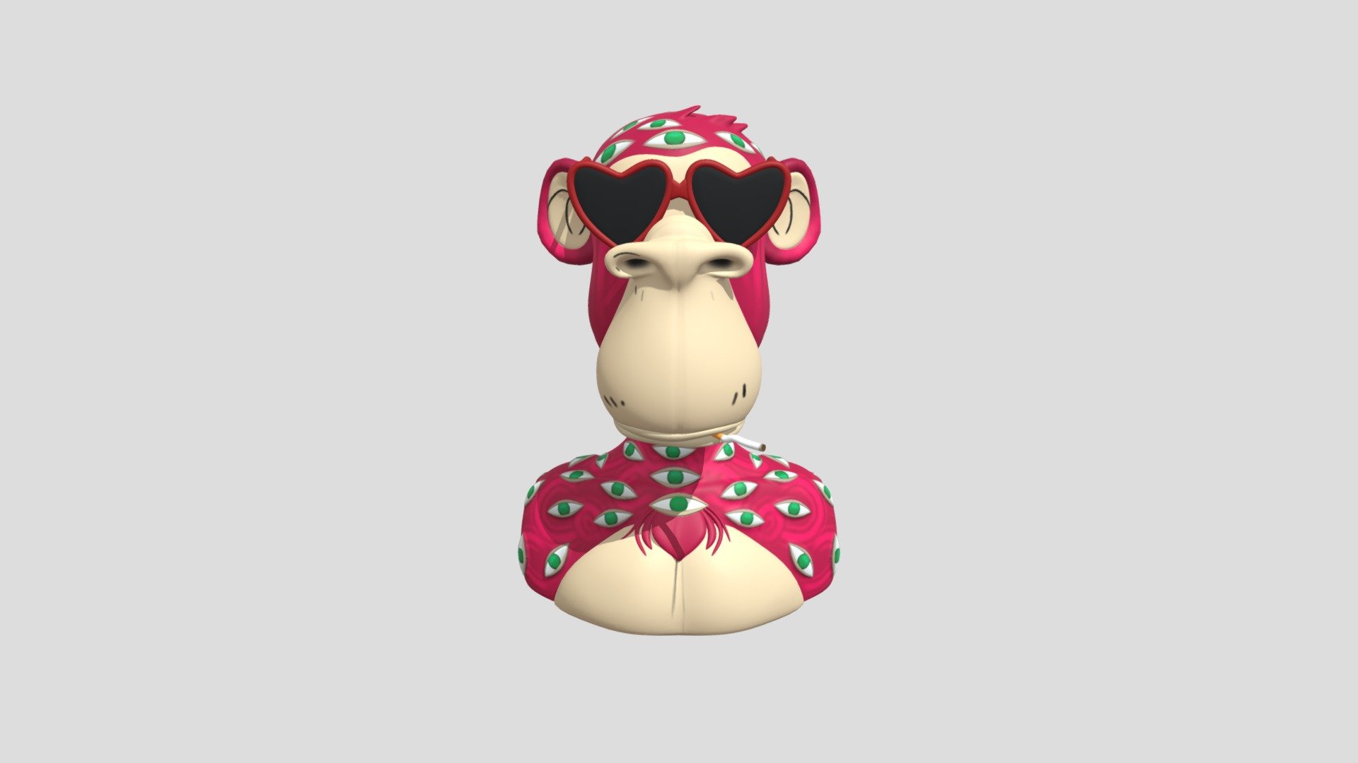 Bored Ape Tron Club #2657 - 3D model by wizardbob [c66bb06] - Sketchfab