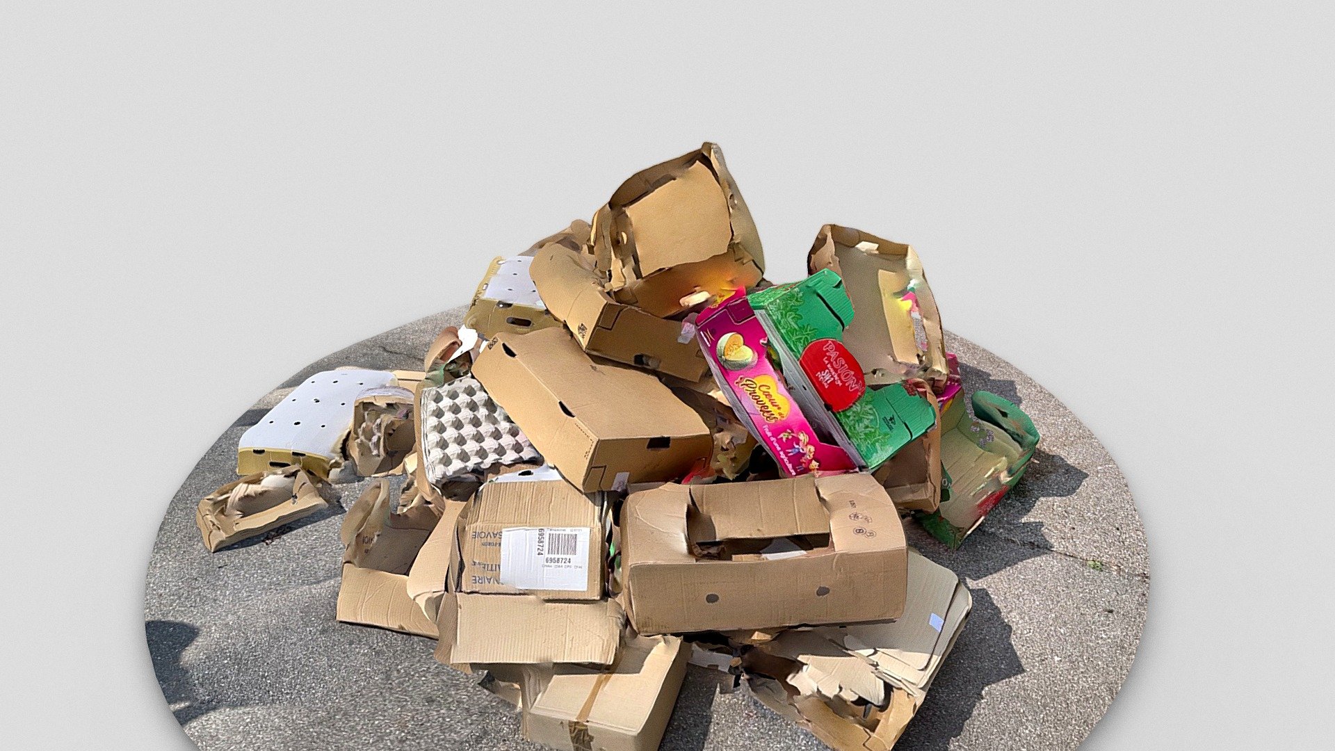 Day 244: pyramid of cardboard boxes - Download Free 3D model by alban ...