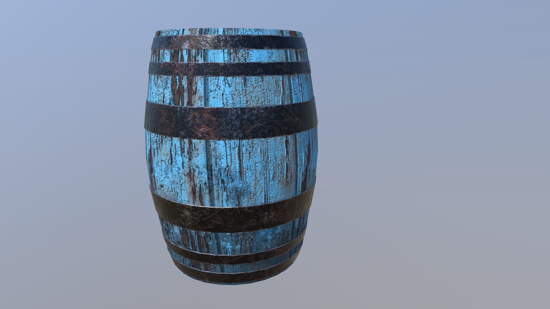Painted Old Barrel - 3D model by carlosvasc670 [c66d32e] - Sketchfab
